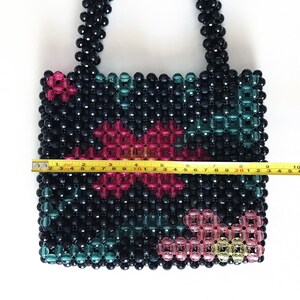 Handmade Crystal Flower Bead Bag, Vintage Shoulder Bag - Etsy