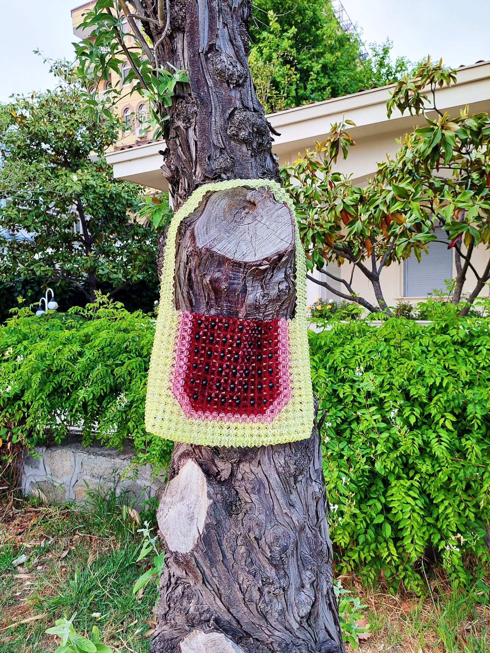 Handmade Watermelon Crystal Bead Bag, Women's Shoulder Bag - Etsy