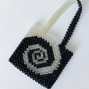 Spiral Beaded Bag, Beaded Bag,crystal Spiral Bead Bag, Bead Shoulder ...