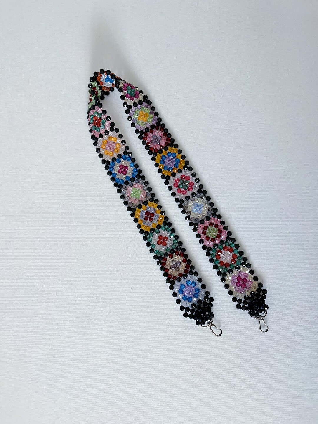 Granny Square Bag Strap, Beaded Crossbody Bag Strap, Shoulder Bag Strap ...