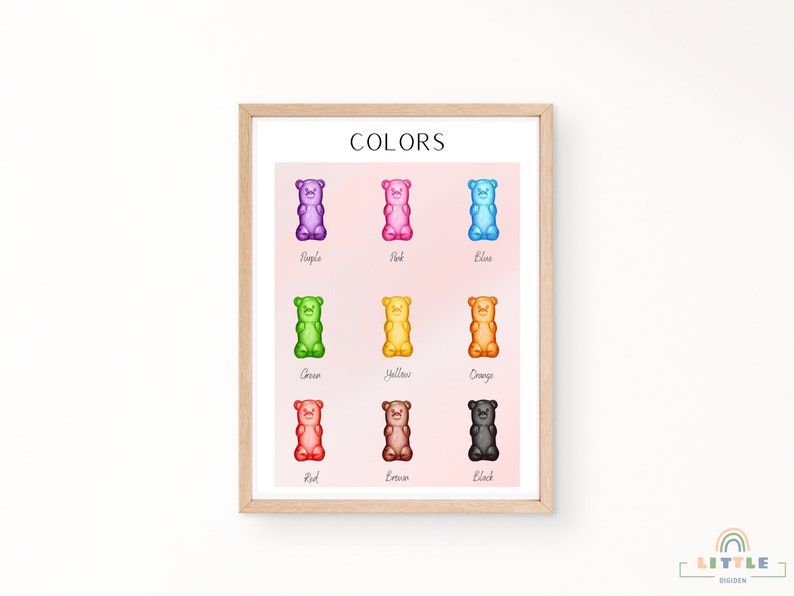 Colors Educational Poster Learn Colors Montessori Poster Colors Poster ...
