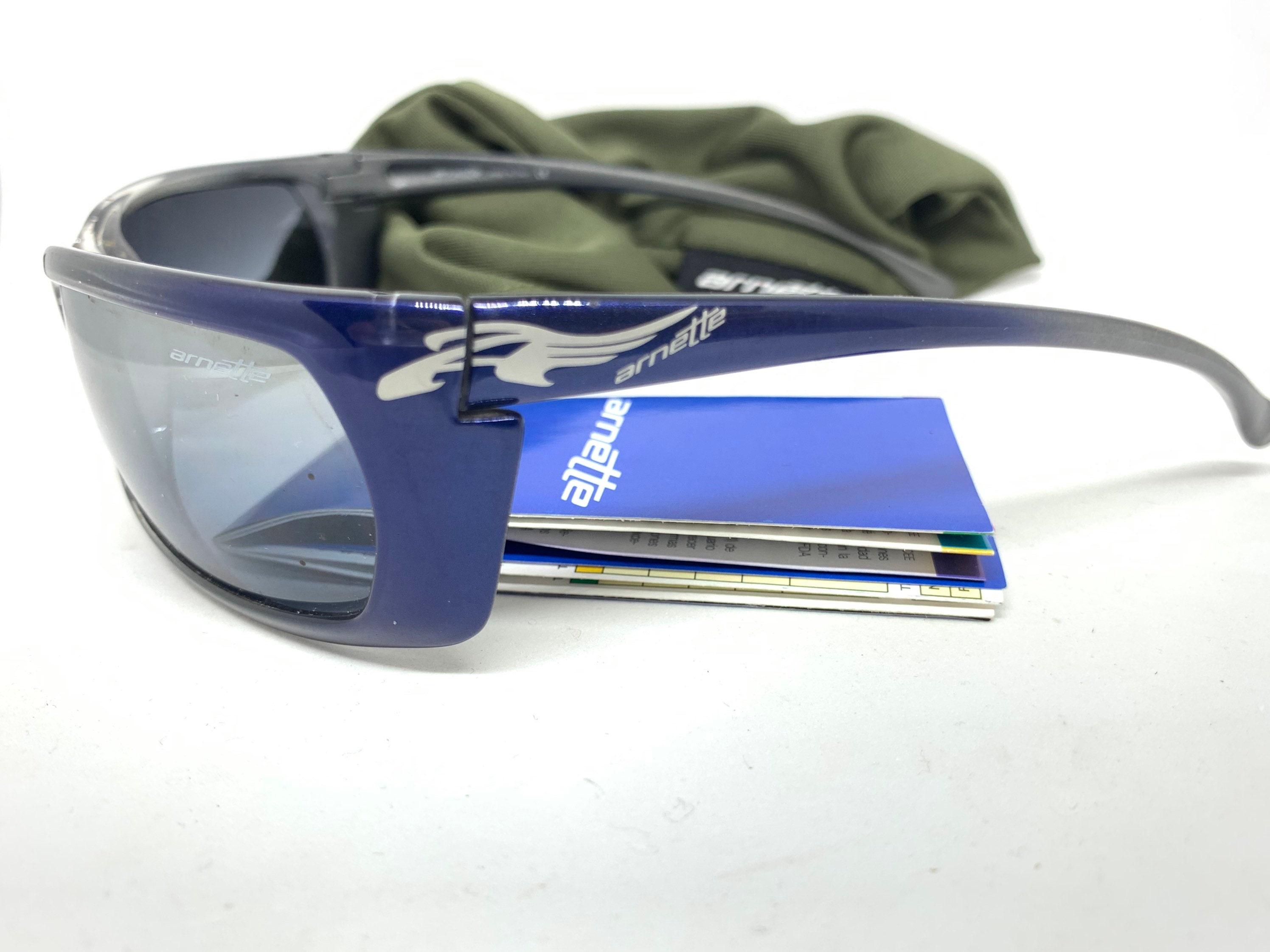 Vintage Arnette Wrap Slide 4034-193/53 Gafas de sol azules - Etsy España