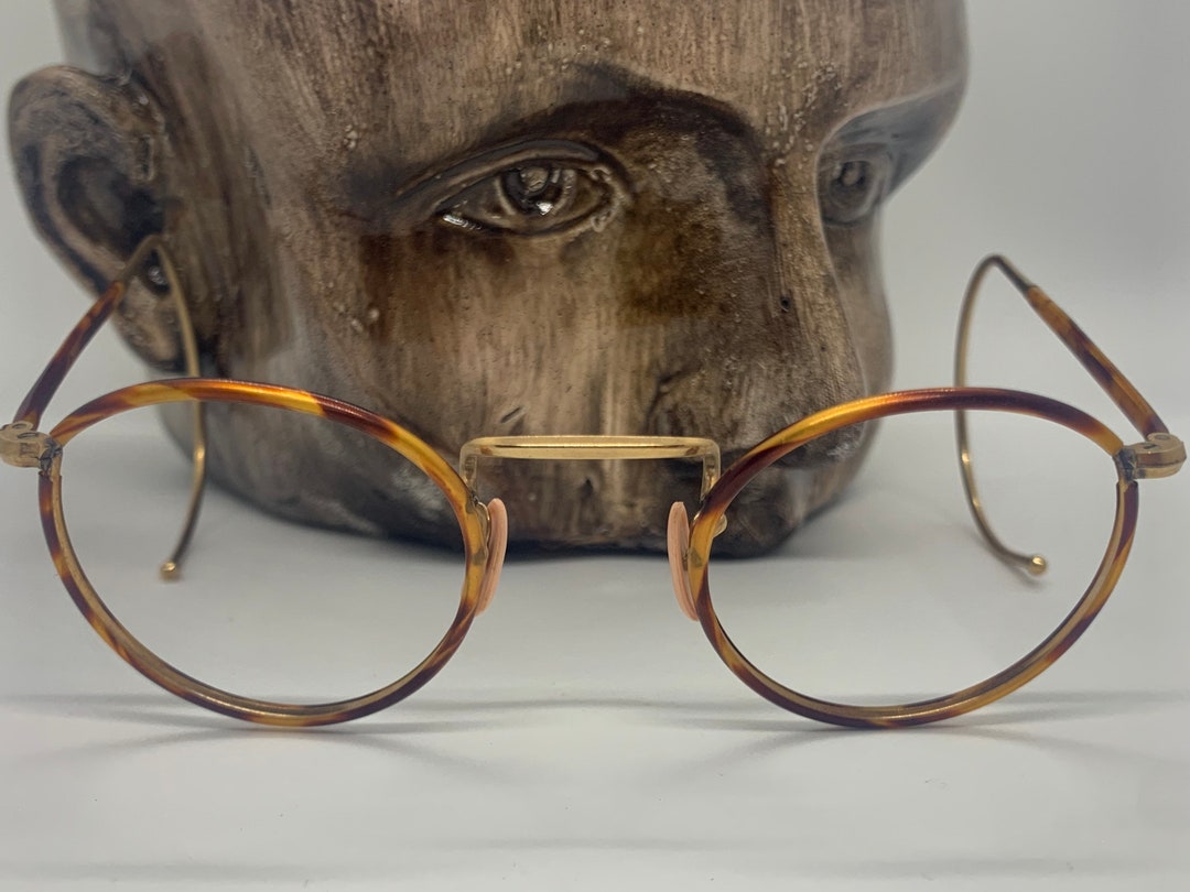 Antique Very Old Jewish Luxury Eyeglasses, Round, Wire Rim Gold Frames ...