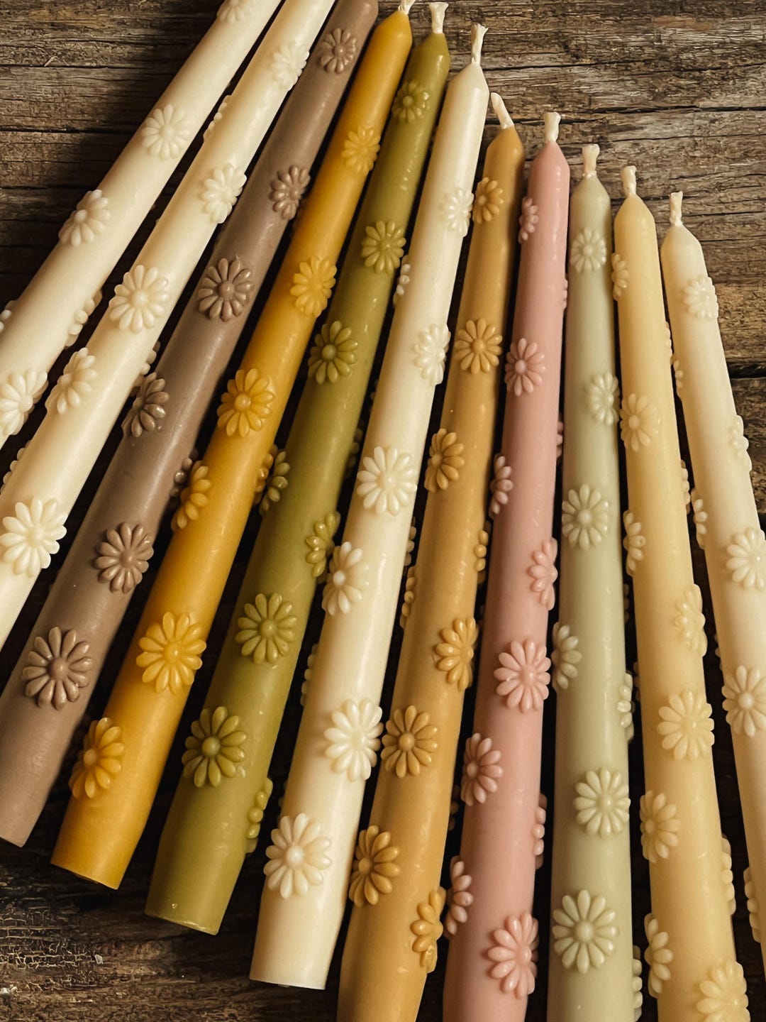 Floral Taper Candles Beeswax, Colored Tapers, Bulk Candle Sticks ...