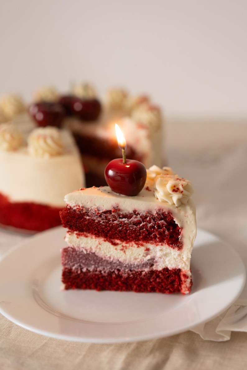 Cherry Candles, Birthday Cake Candles, Fruit Candles, Beeswax Handmade ...