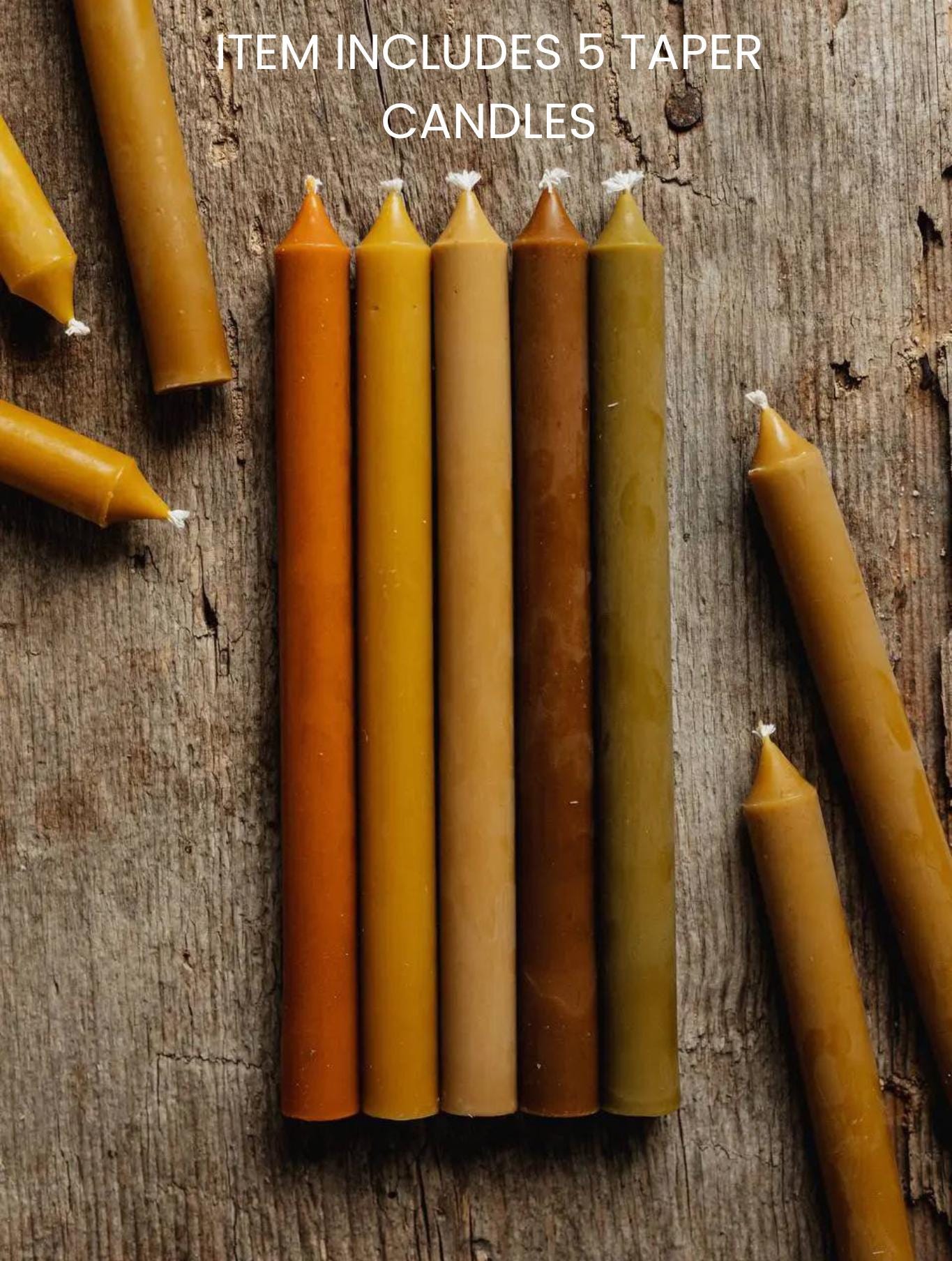 Dinner Taper Candles Set, Beeswax Candles, Candlesticks, Tall Boho ...