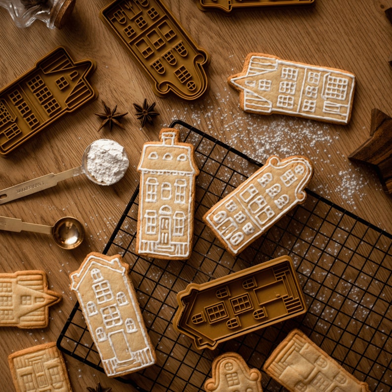 House Shaped Cookie Cutters, Gingerbread House Cookie Cutter Set ...
