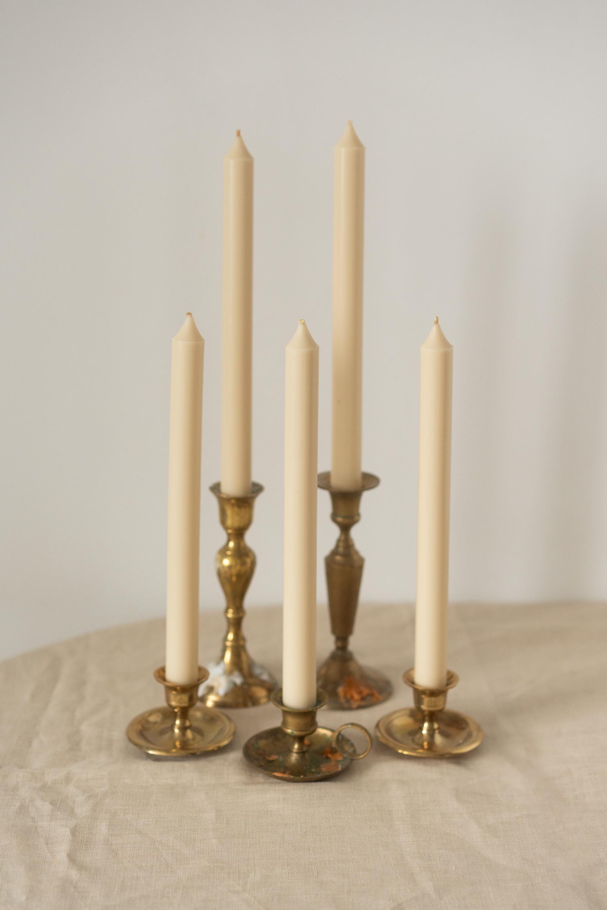 Taper Candles Set Beeswax, Candlesticks, Dinner Taper Candle, Wedding ...