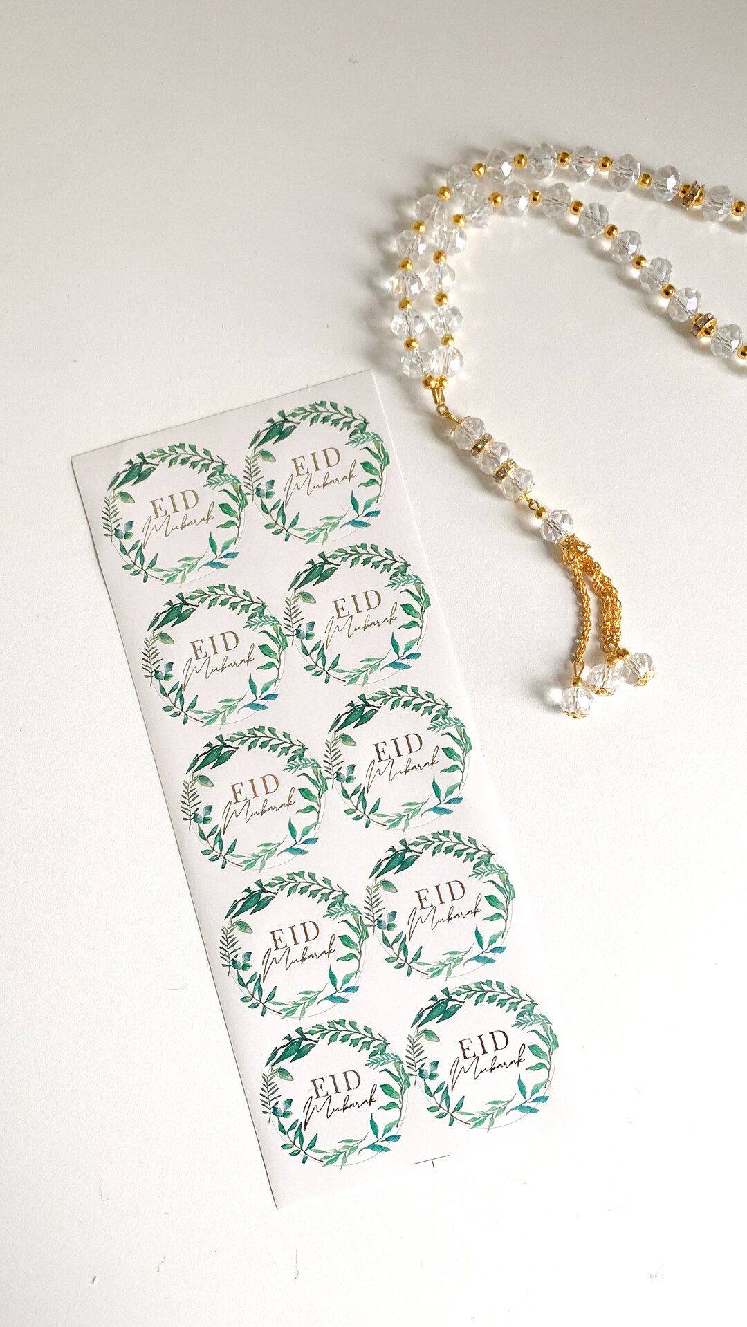 Eid Mubarak Stickers | Gold Foil Eid Mubarak Stickers | Eid Party ...