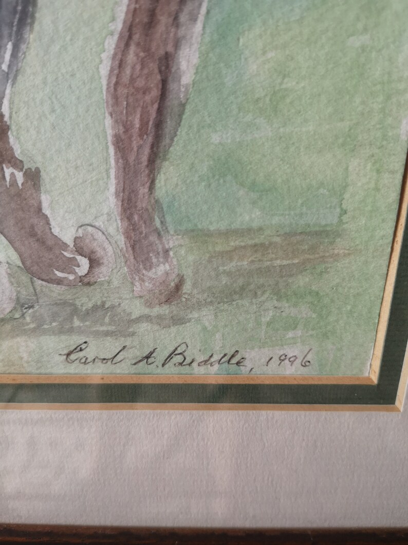 Carol A. Biddle Watercolour Painting danoli Horse Race UK Tommy Treacy ...