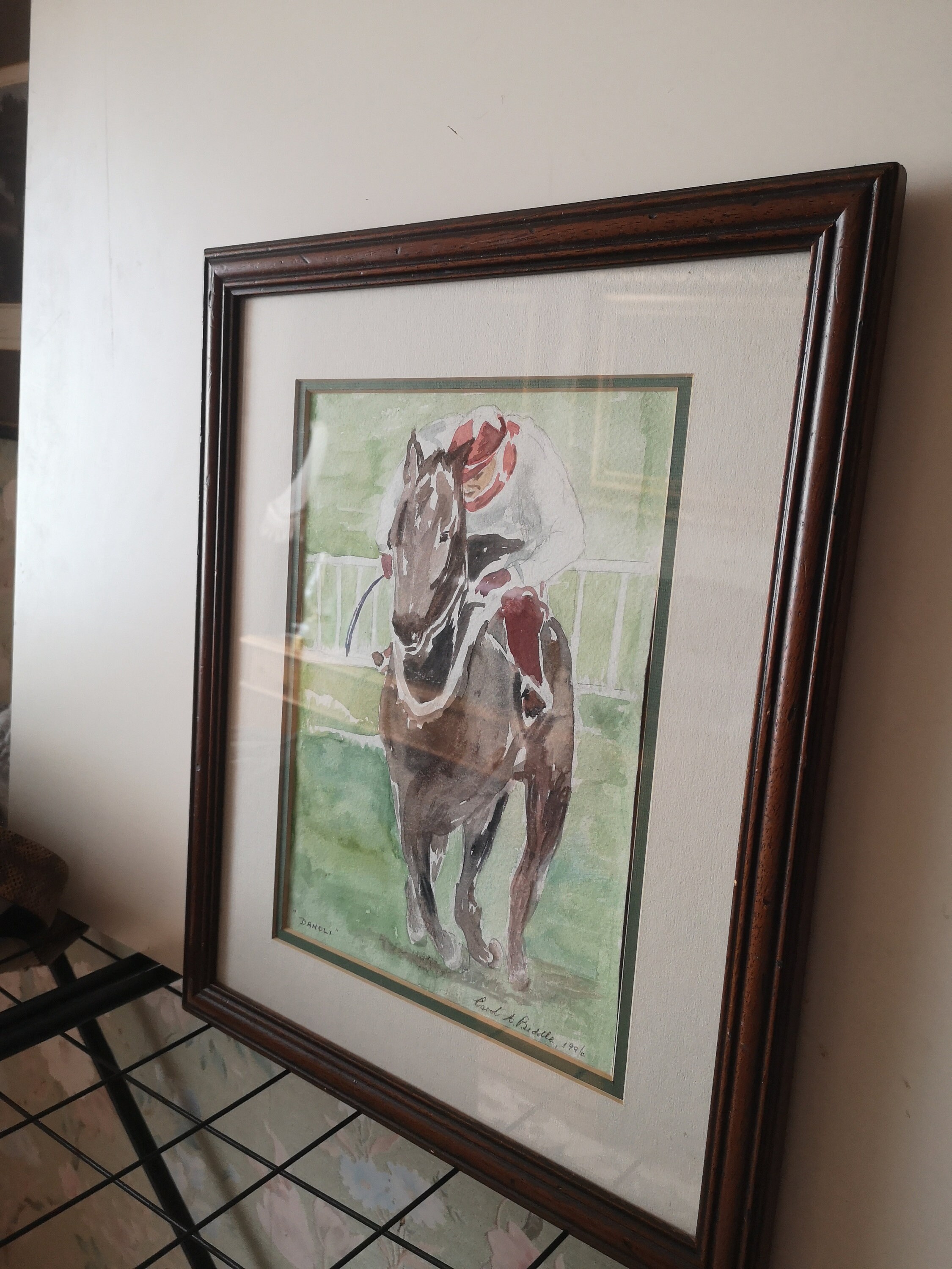 Carol A. Biddle Watercolour Painting danoli Horse Race UK Tommy Treacy ...