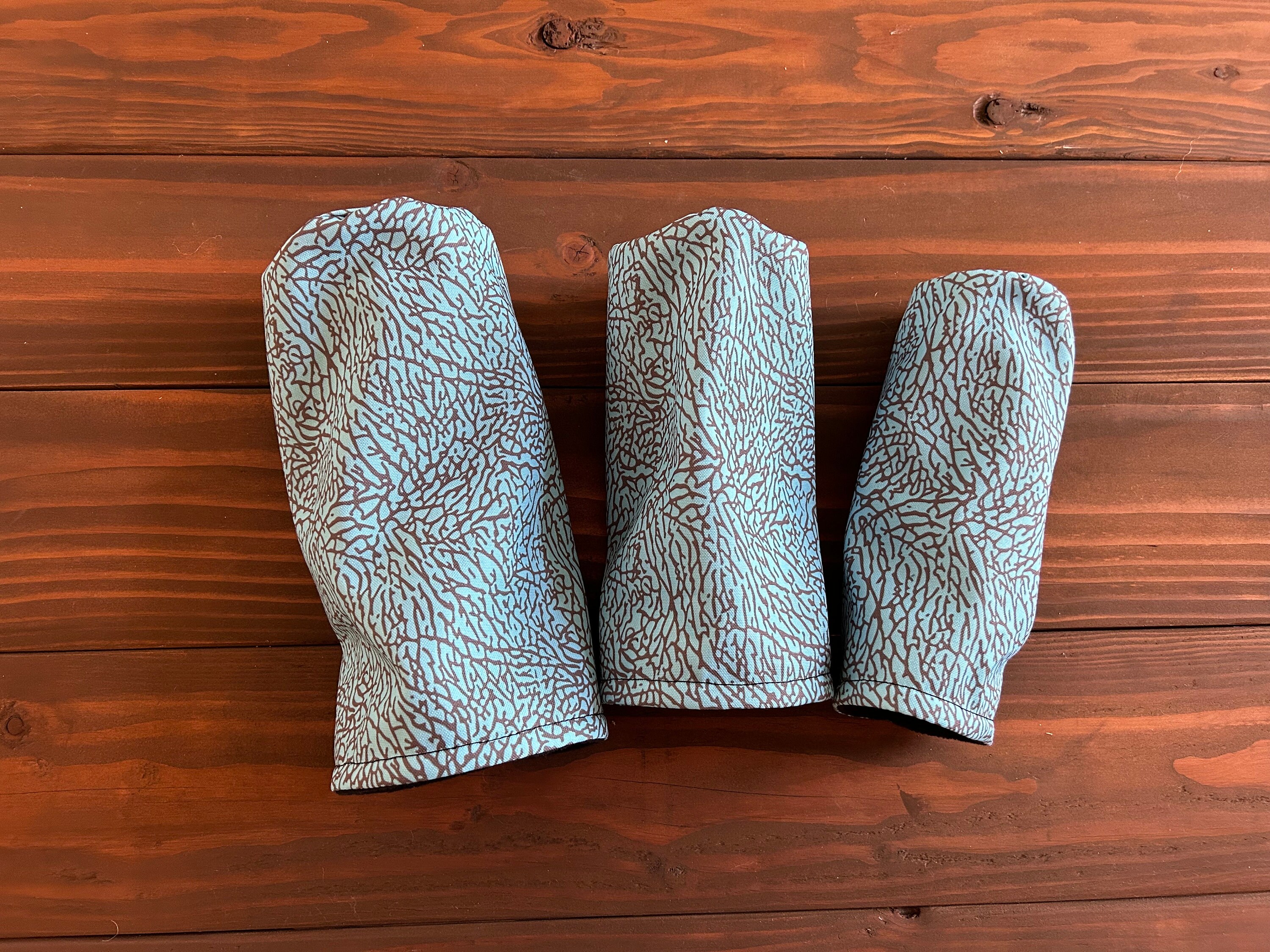 Handmade Jordan Inspired Carolina Blue and Grey Elephant Print Golf ...