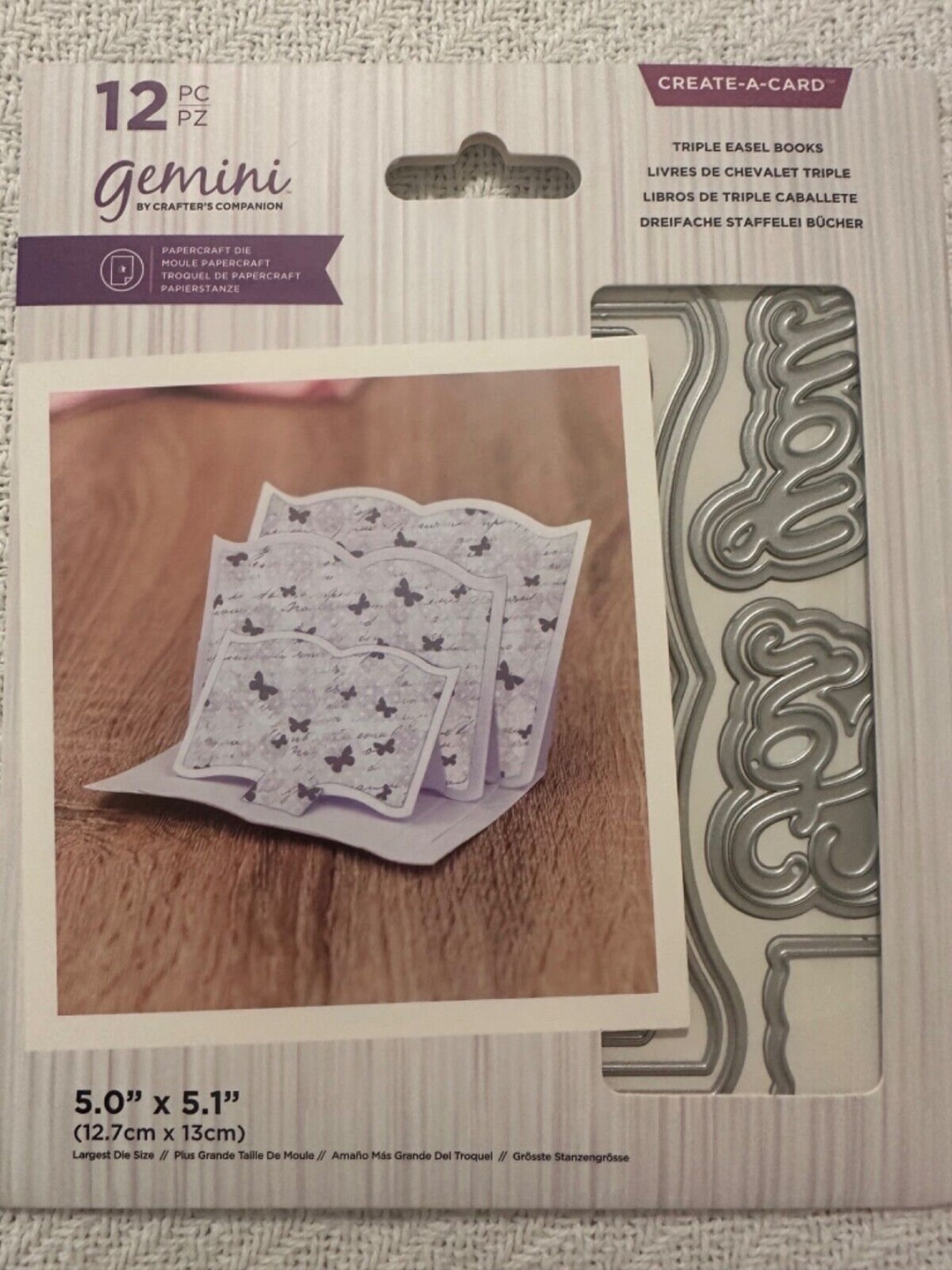 Gemini Papercraft Die Create A Card Triple Easel Books NEW Stacked Kit ...