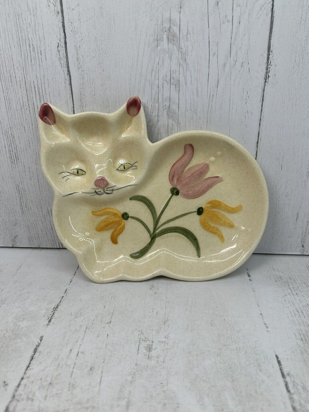 Ceramic Cat Tray Rest Hand Painted 83-C Los Angeles California ...