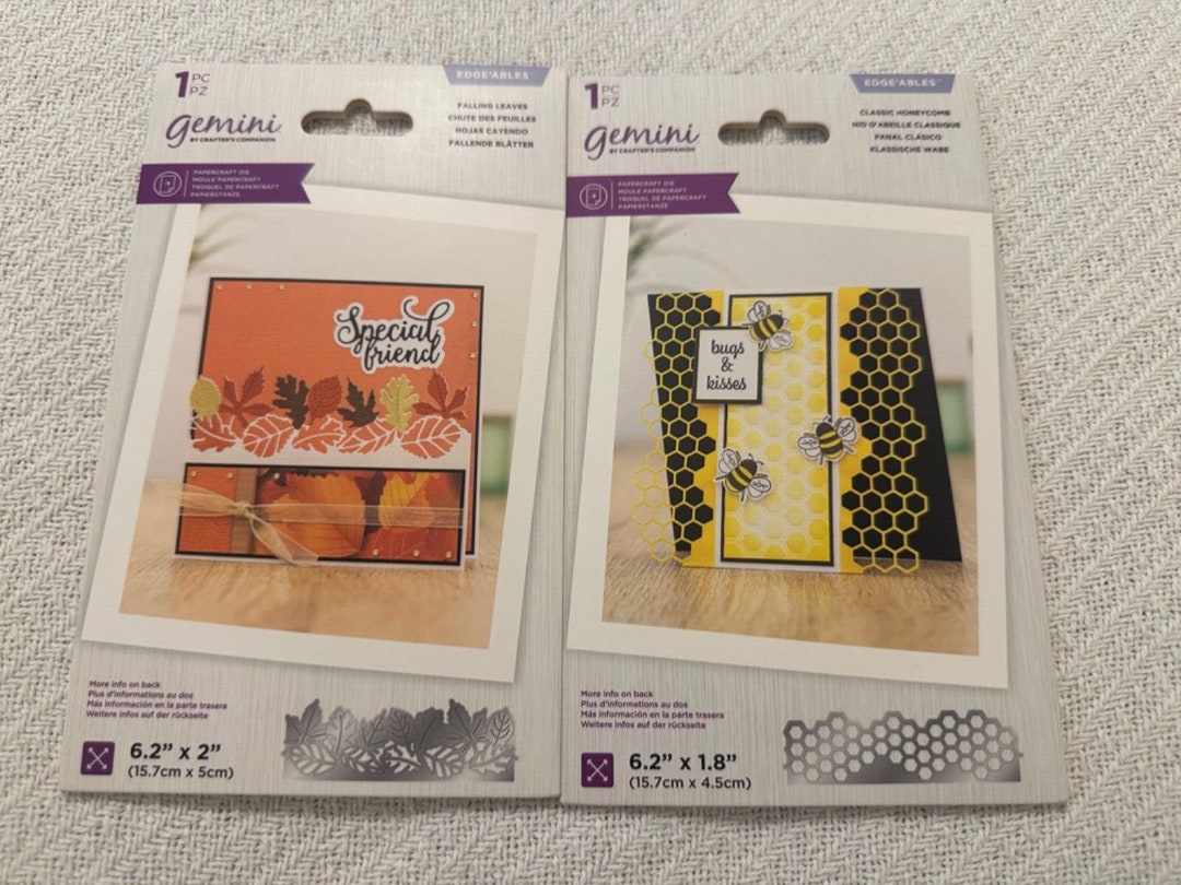 2 Gemini Edge'ables Papercraft Die NEW Classic Honeycomb Falling Leaves ...