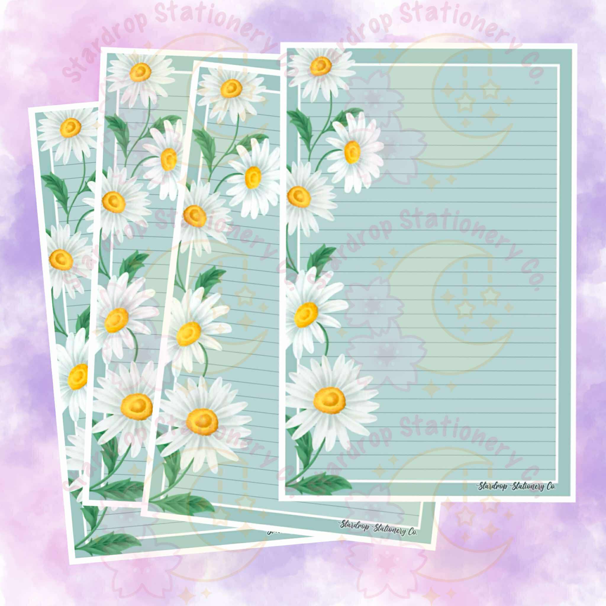 Daisy Stationery Set: Floral Letter Writing Paper, Envelopes & Seals - Etsy