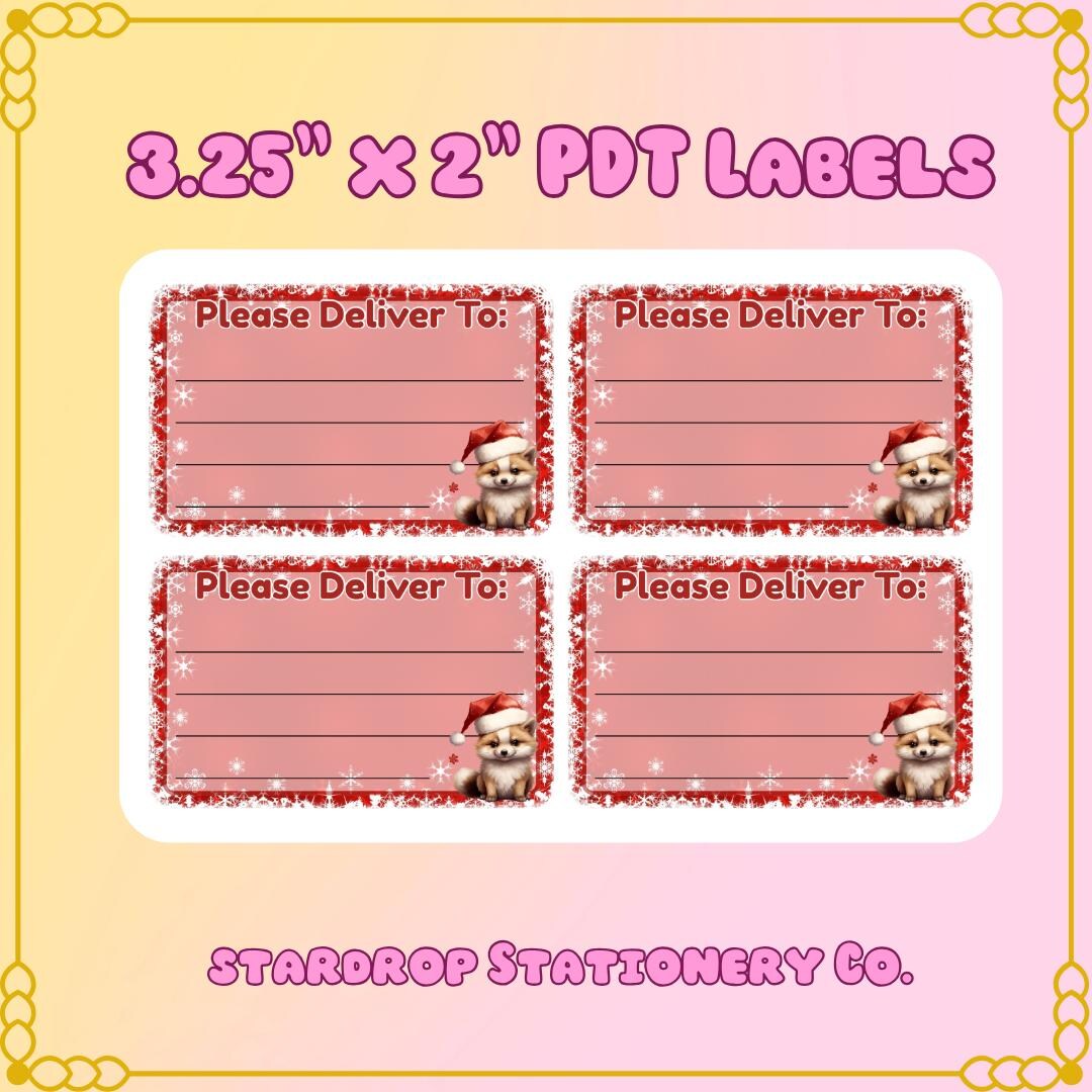 Winter Fox Please Deliver to Stickers: Snail Mail Labels (3.25” X 2 ...
