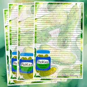 Pickle Half Sheet Stationery Set | Letter Writing | Lined and Unlined ...