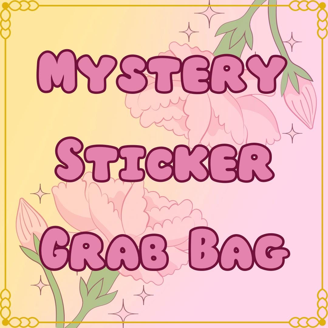 Mystery Sticker Grab Bag: Laminated Die Cut Stickers, Pack of 5 or 10 ...