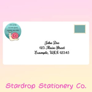 Cute Snail Custom Address Labels | Shaped Address Label | Personalized ...