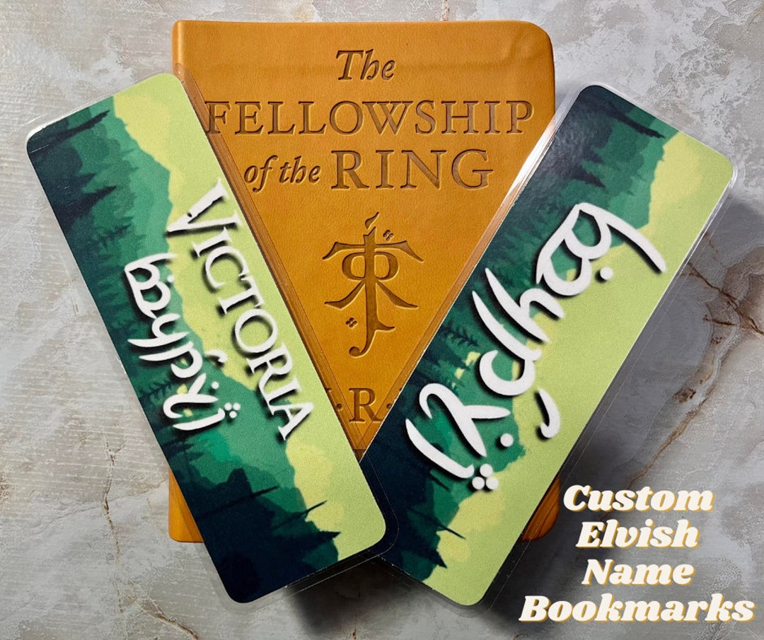 Custom Elvish Name Bookmark tengwar Custom Bookmark - Etsy