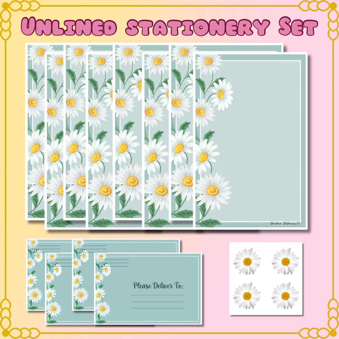 Daisy Stationery Set: Floral Letter Writing Paper, Envelopes & Seals - Etsy
