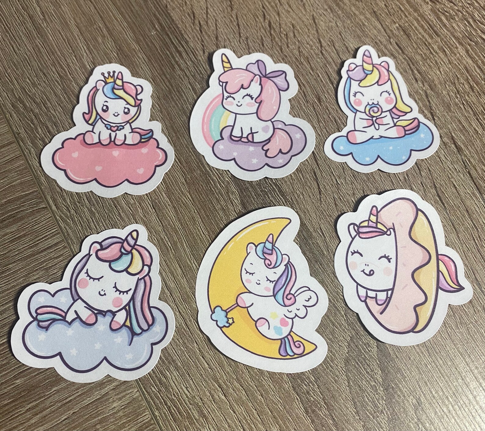 Pastel Kawaii Unicorns Sticker Set Cute Kawaii for Kids - Etsy