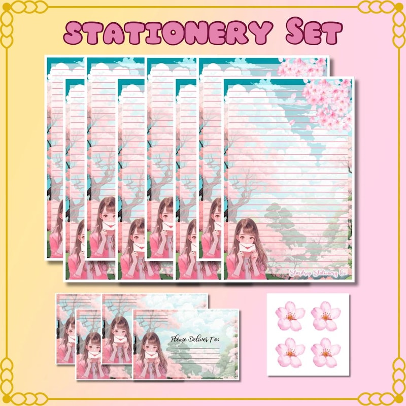 Anime Letter Stationery - Etsy