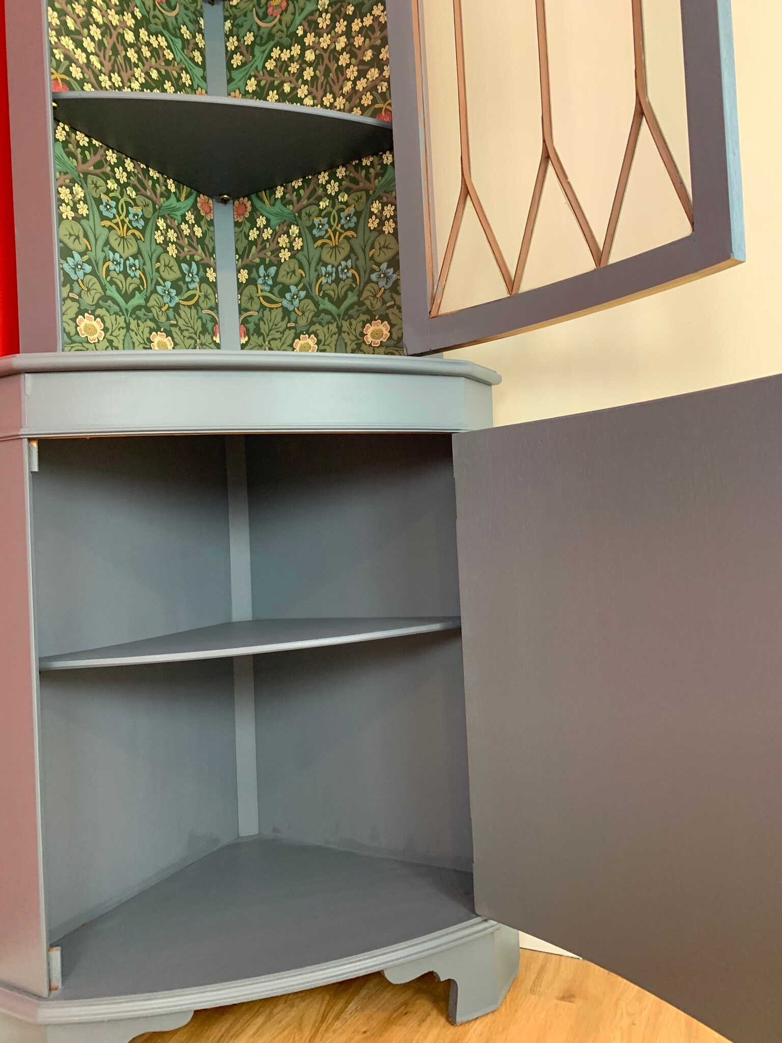 Vintage Grey Drinks Corner Display Cabinet - Etsy UK