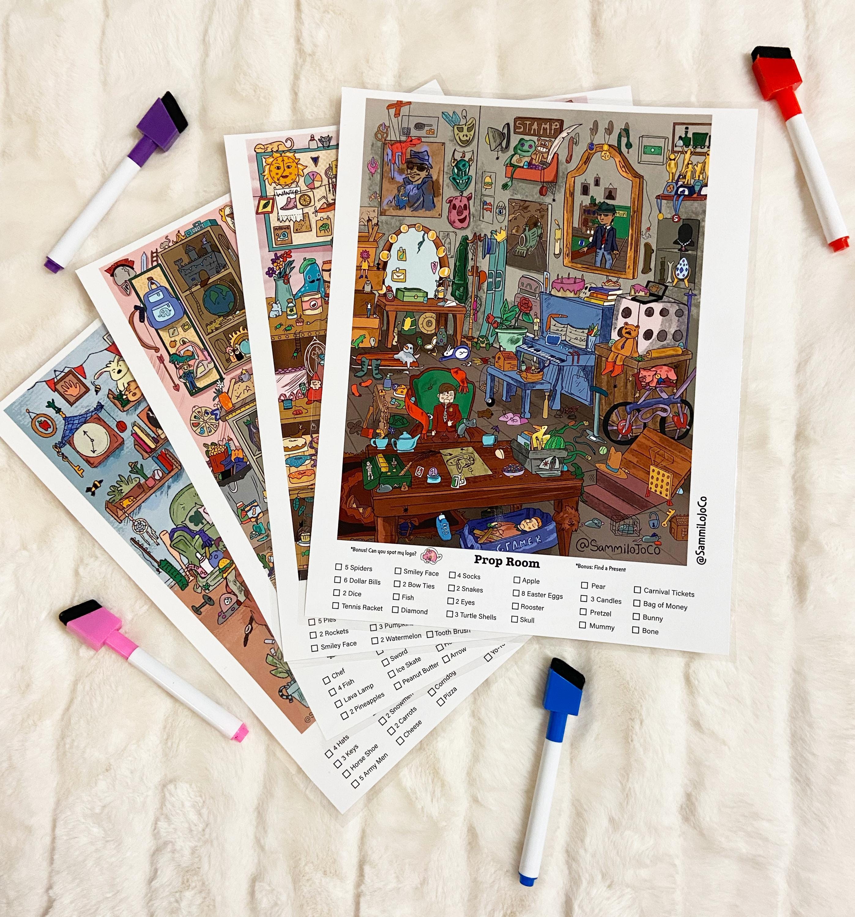 Hand-drawn Search and Find – Kids Activity, Hidden Object Game (digital ...