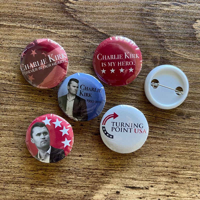 Charlie Kirk Pins - Etsy
