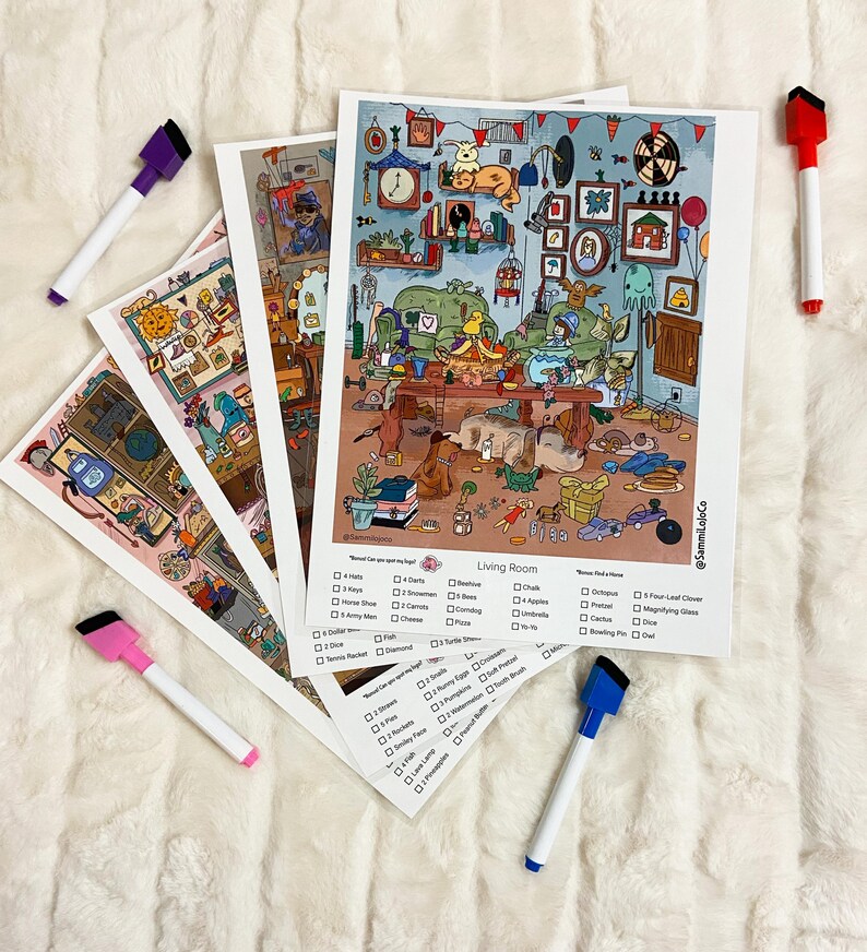 Hand-drawn Search and Find – Kids Activity, Hidden Object Game (digital ...