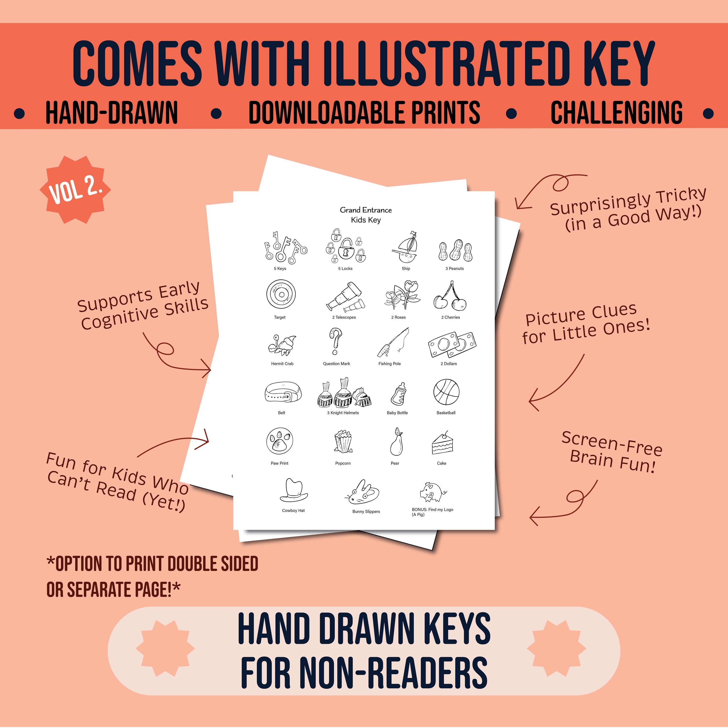 Printable Search and Find Activity for Kids – Hand Drawn Hidden Picture ...