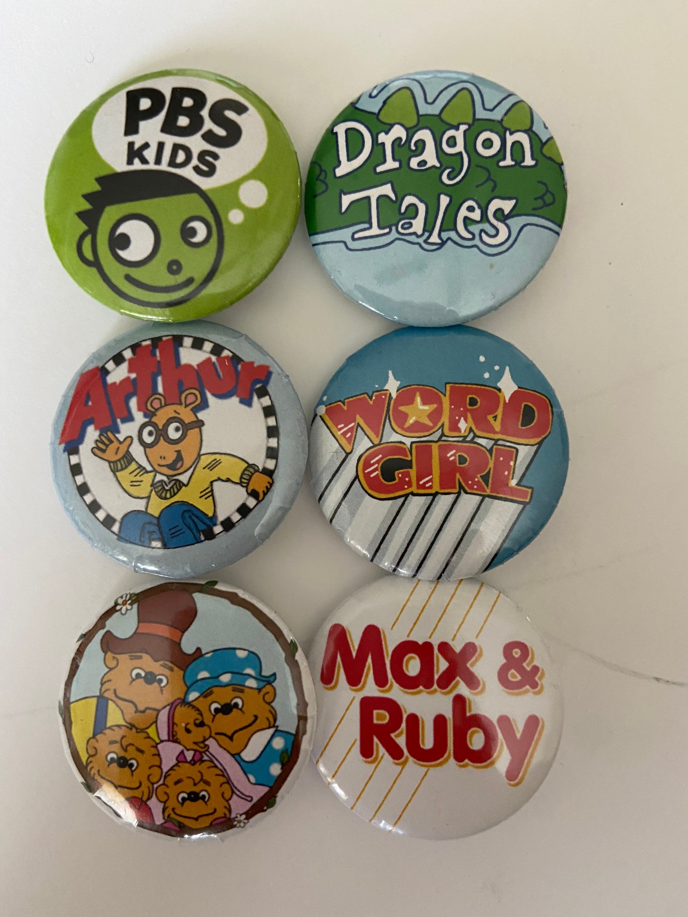 PBS and NOSTALGIC Cartoons From Our Childhood Button Pack Gift Set Mix ...
