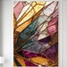 Stained Glass Pattern Abstract Wall Art, Abstract Wall Art, Extra Large ...