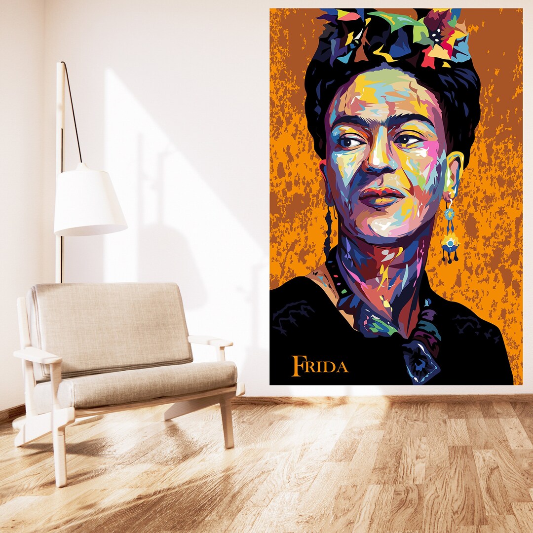 Frida Kahlo Portrait, Frida Khalo Motivational Wall Art, Frida Poster ...