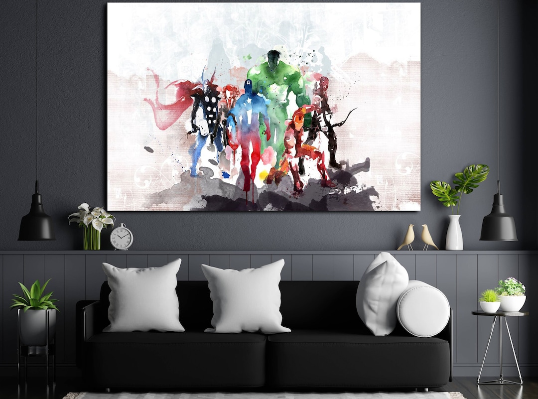 Marvel Super Heroes Canvas, Marvel Poster, Superheroes Poster, Movie ...