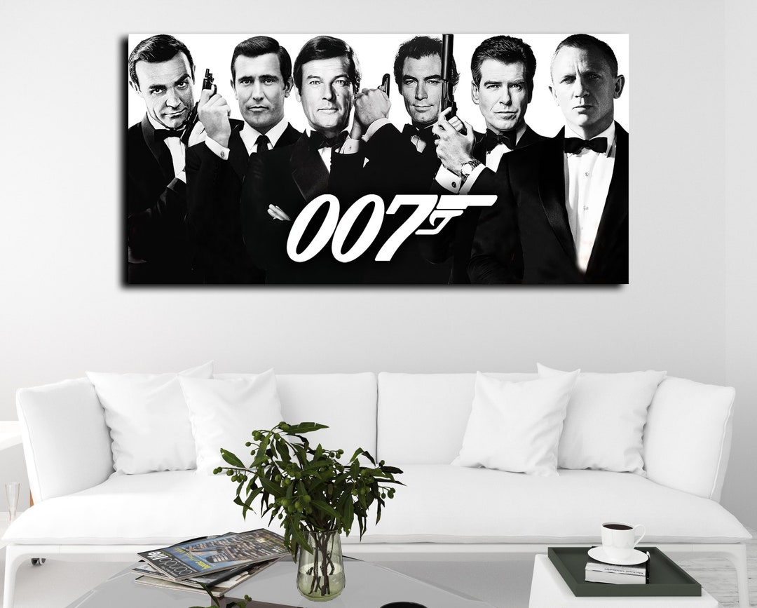 James Bond Wall Art, James Bond 007 Poster, Old Movie Iconic Scenes, James Bond Print, Ready to ...