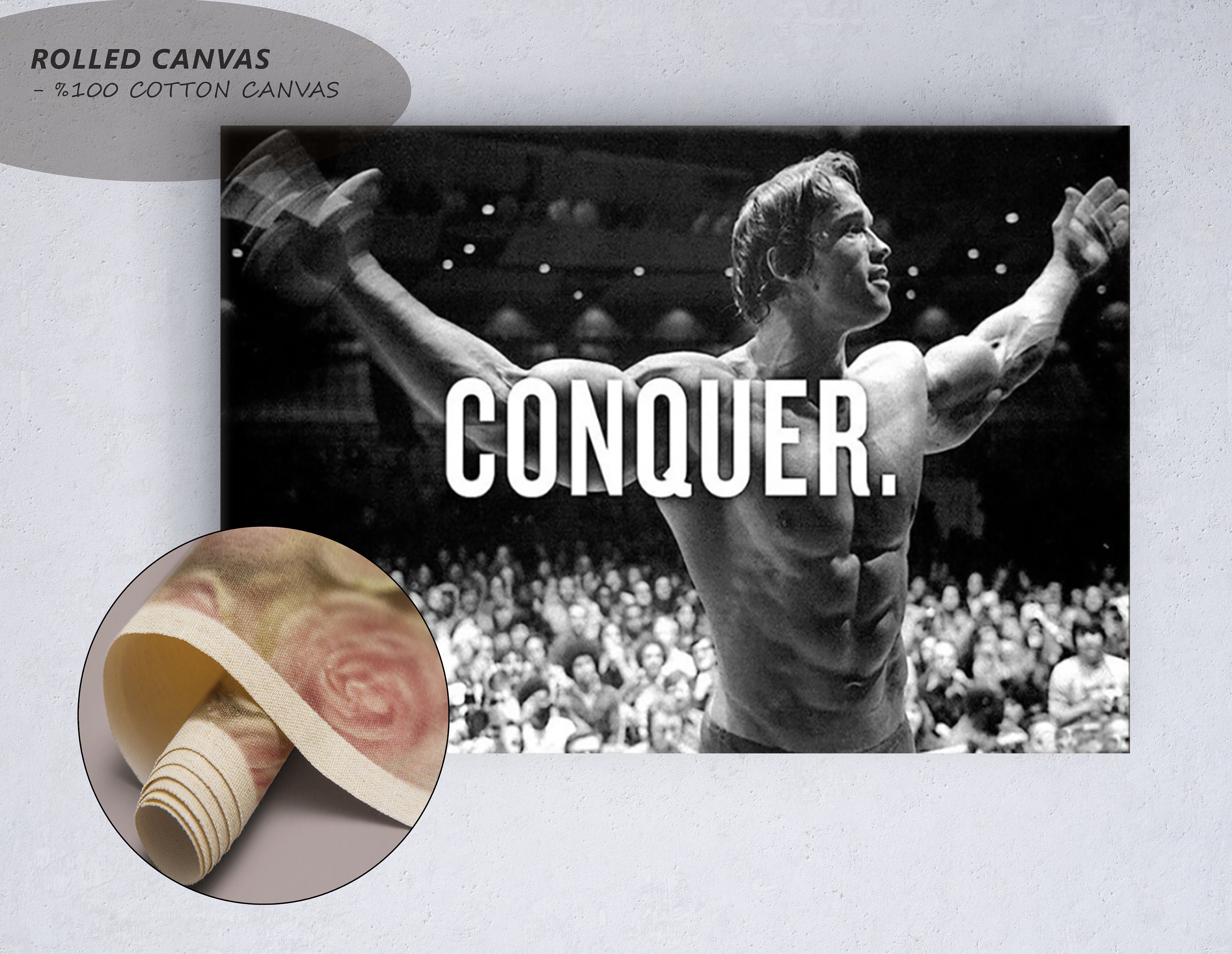 Arnold Schwarzenegger Conquer Poster, Schwarzenegger Motivational ...