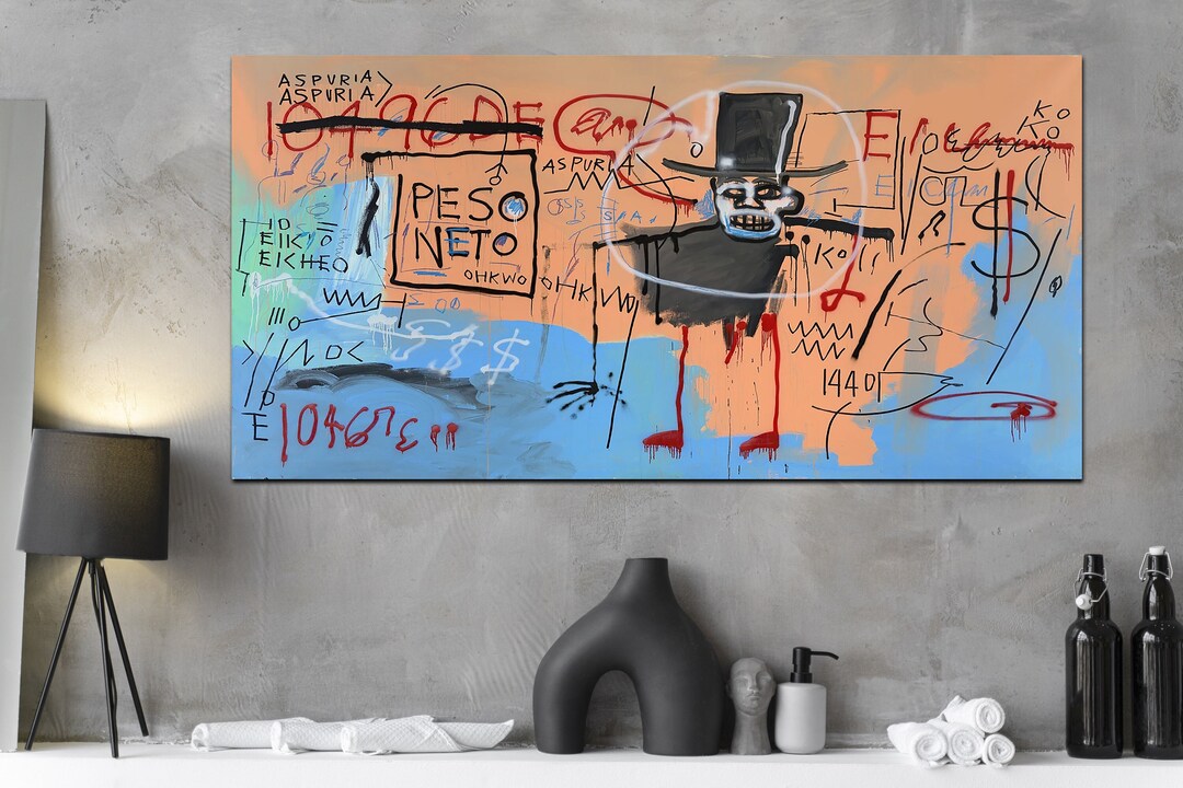 Jean Michel Basquiat culpabilité pour les dents d'or, art mural Basquiat, affiche Basquiat ...