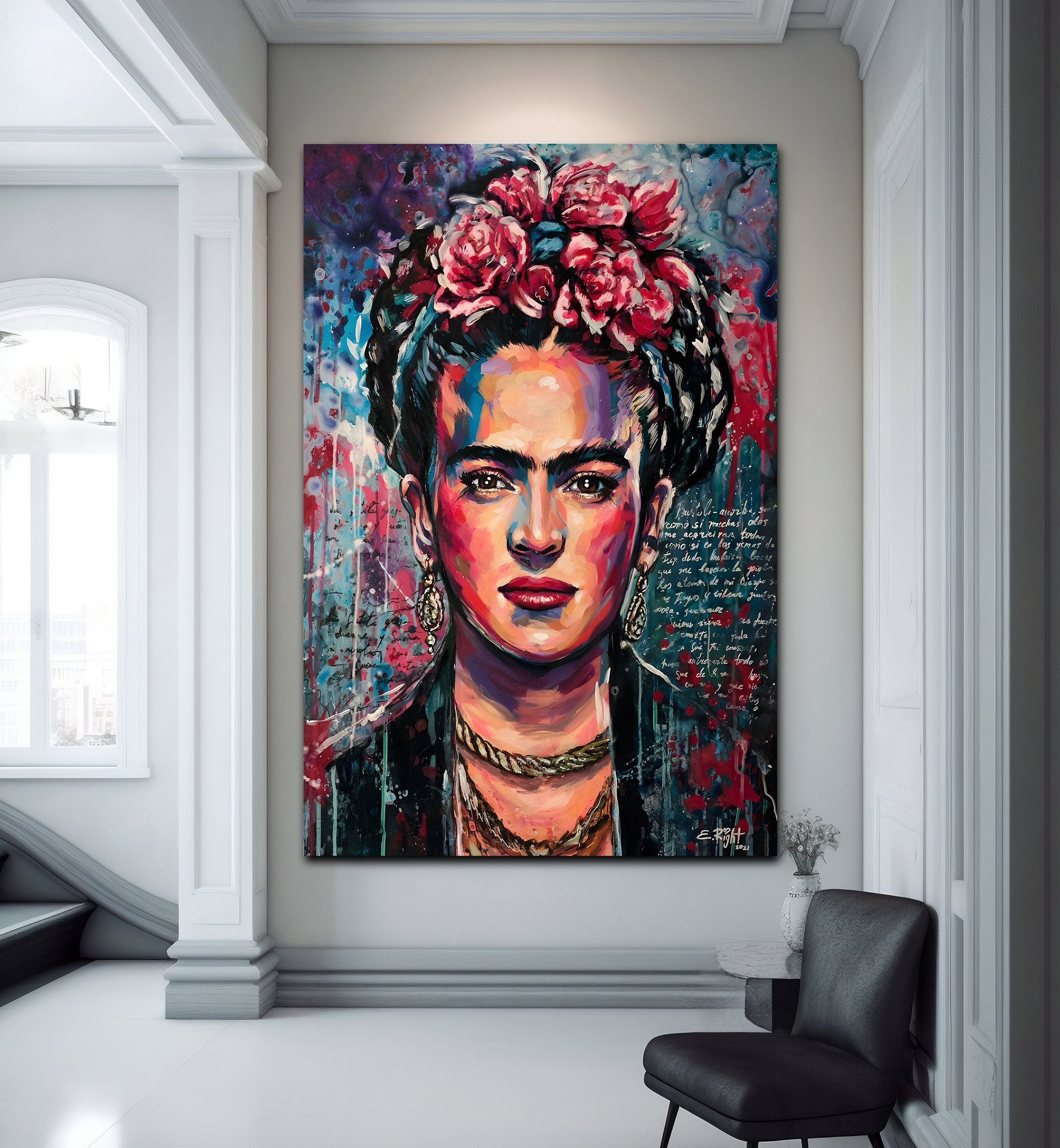 Frida Kahlo Portrait, Frida Kahlo Art, Frida Kahlo Wall Art, Frida ...