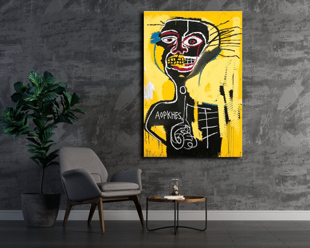 Jean Michel Basquiat Cabeza, Basquiat Wall Art, Basquiat Poster ...