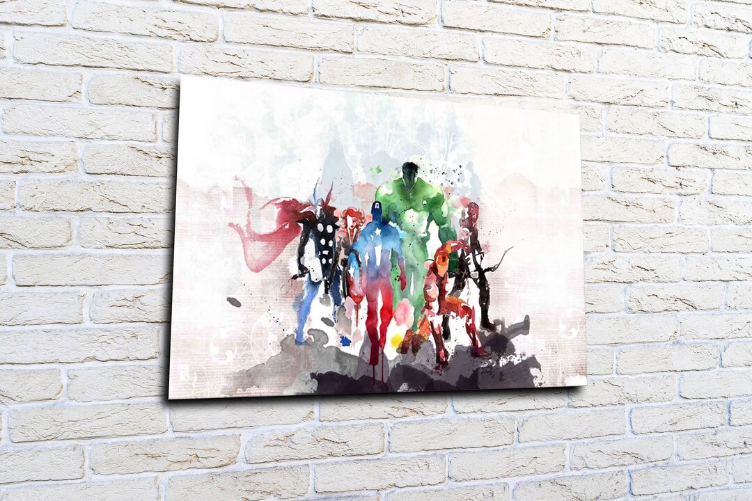 Marvel Heroes Illustration Wall Art, Giclee Prints Poster Wall Decor ...