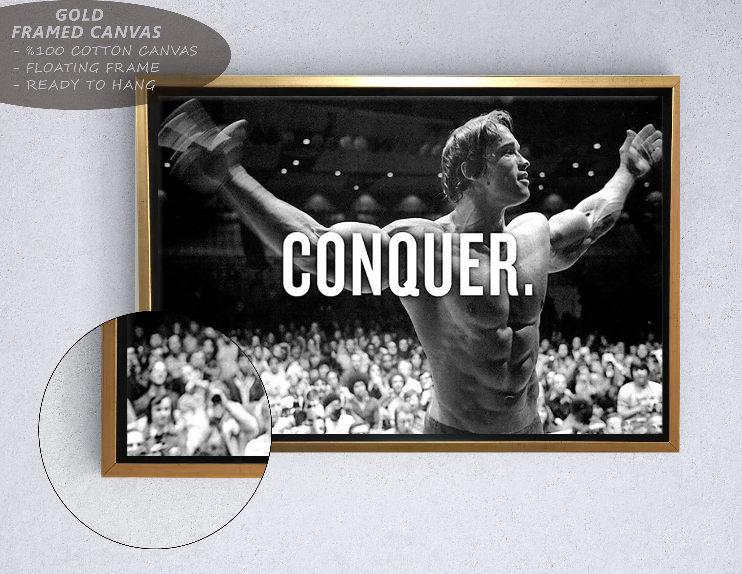 Arnold Schwarzenegger Conquer Poster, Schwarzenegger Motivational ...