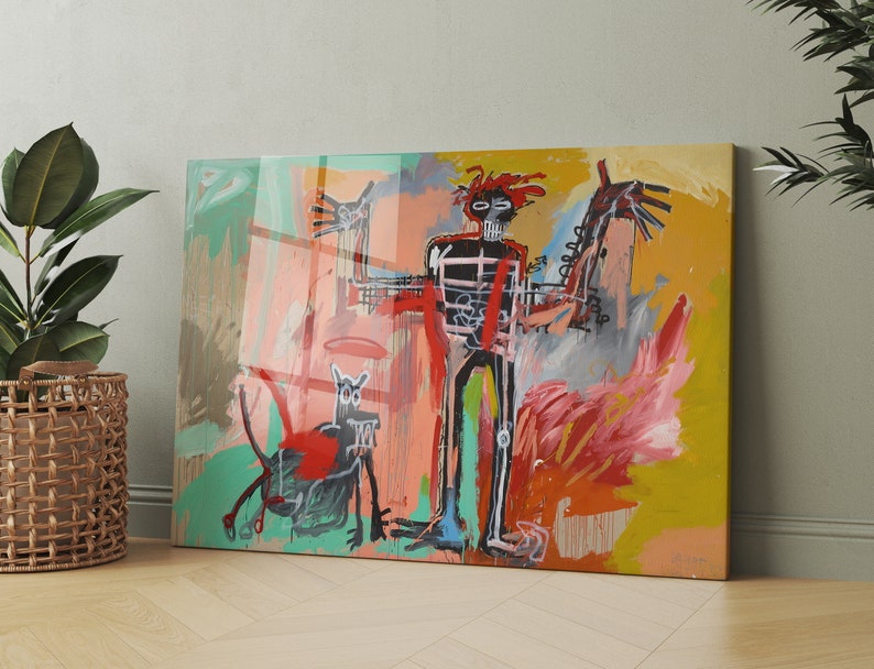 Jean Michel Basquiat Boy and Dog in a Johnnypump, art mural Basquiat, affiche Basquiat ...