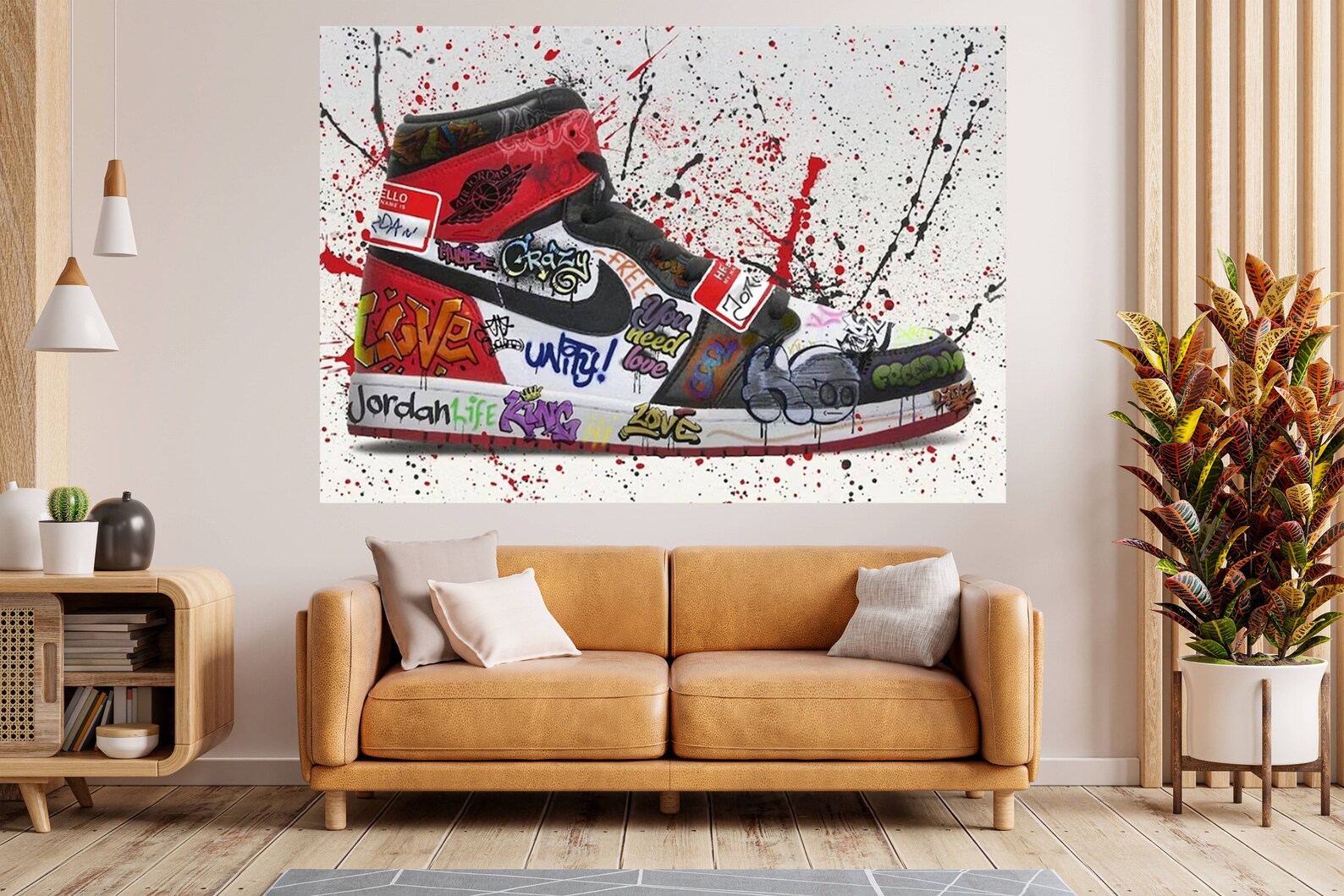 Banksy Wall Art, Graffiti Shoes, Graffiti Street Art Canvas, Pop ...