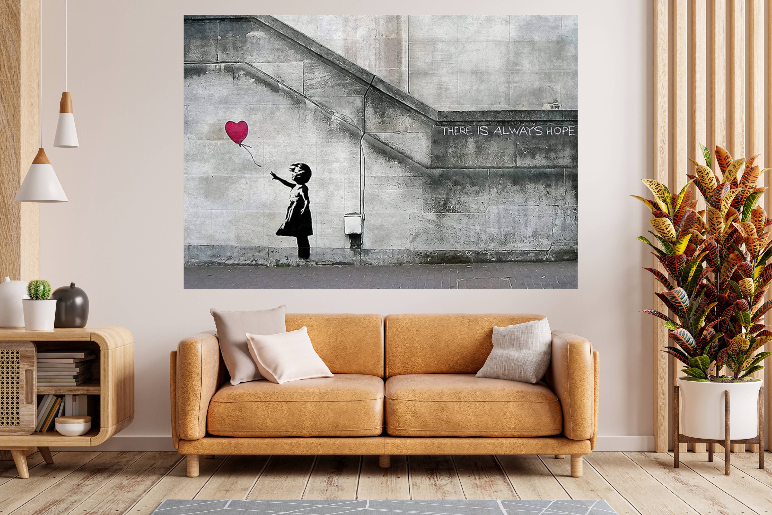 Banksy Wall Art, Banksy Balloon Girl, Street Grafiti Art Canvas, Pop ...