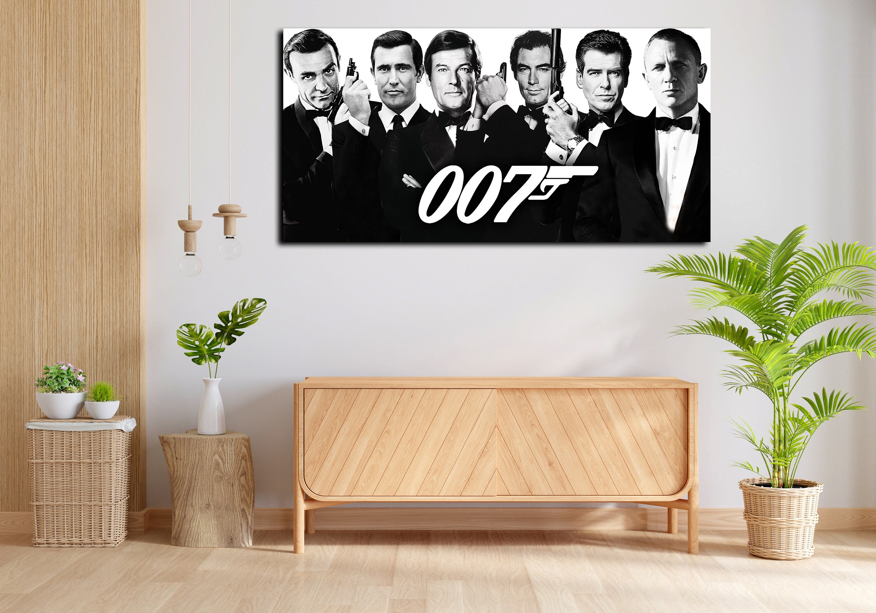 James Bond Wall Art, James Bond 007 Poster, Old Movie Iconic Scenes ...
