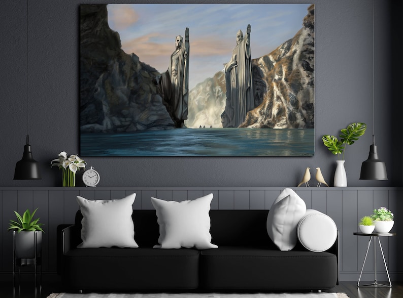 Lord of the Rings the Gates of Argonath, Movie Poster, Iconic Movive ...