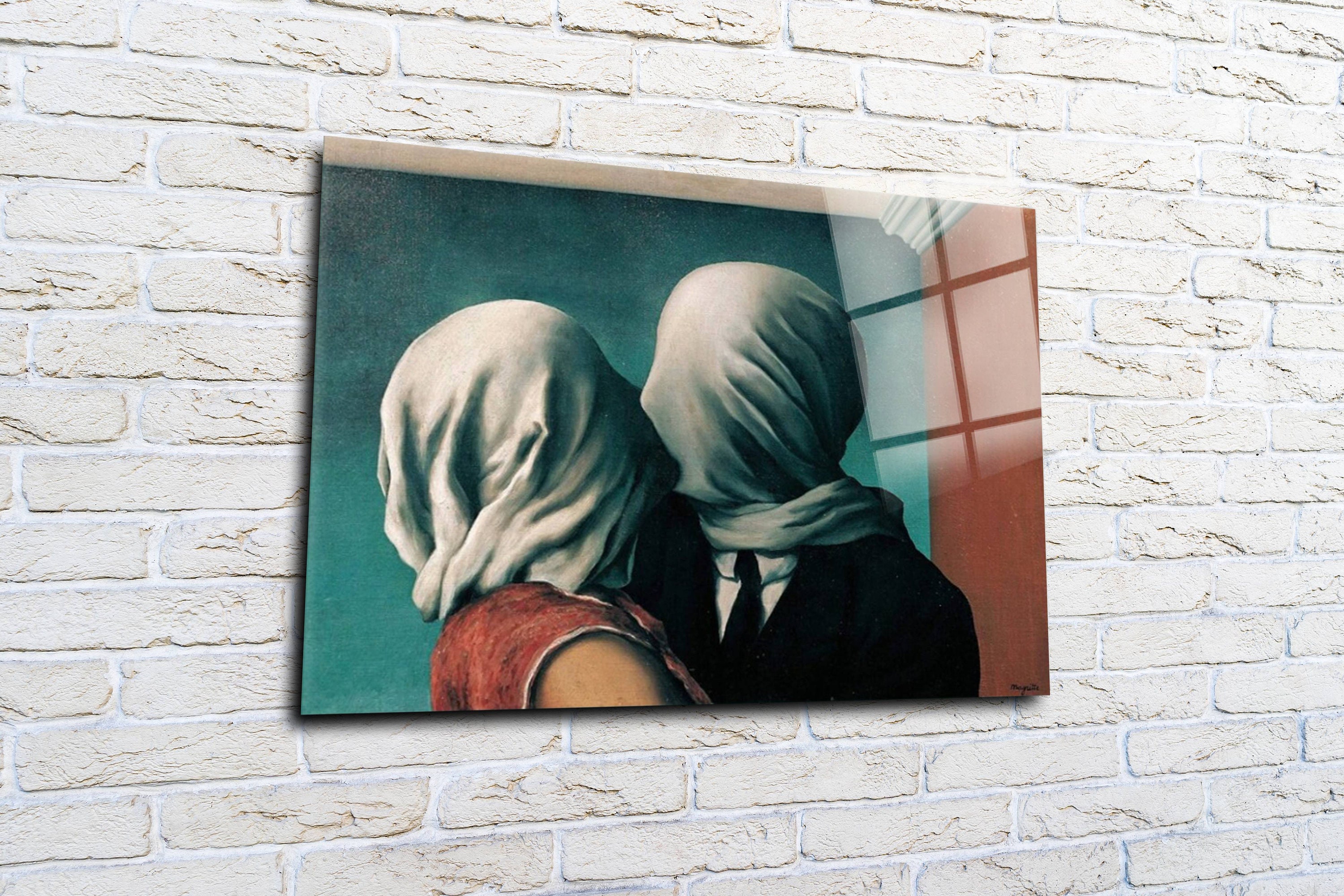 Rene Magritte Lovers, Oil Painting Reproduction Giclee Print Wall Art ...